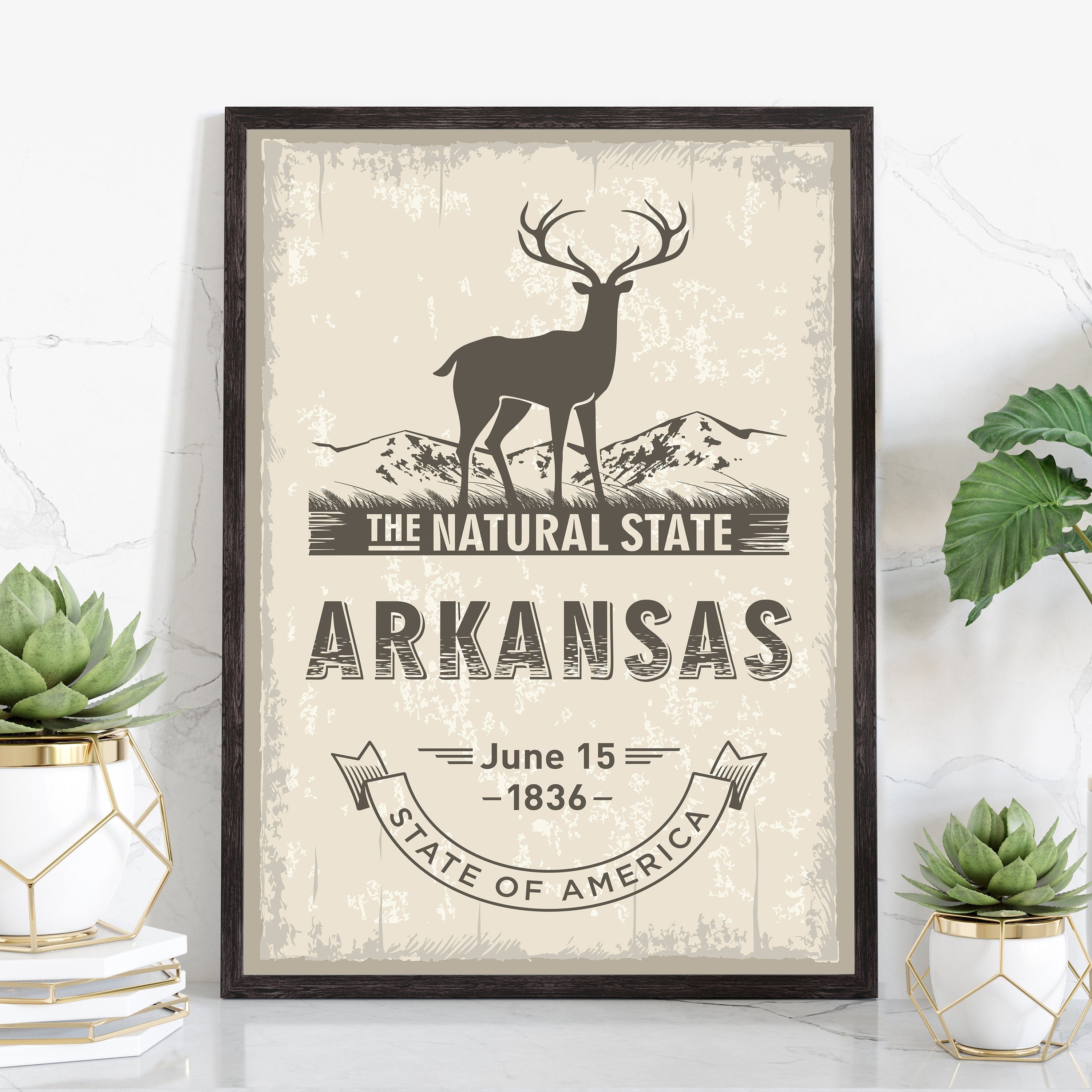 Arkansas State Symbol Poster, Arkansas State Poster Print, Arkansas St